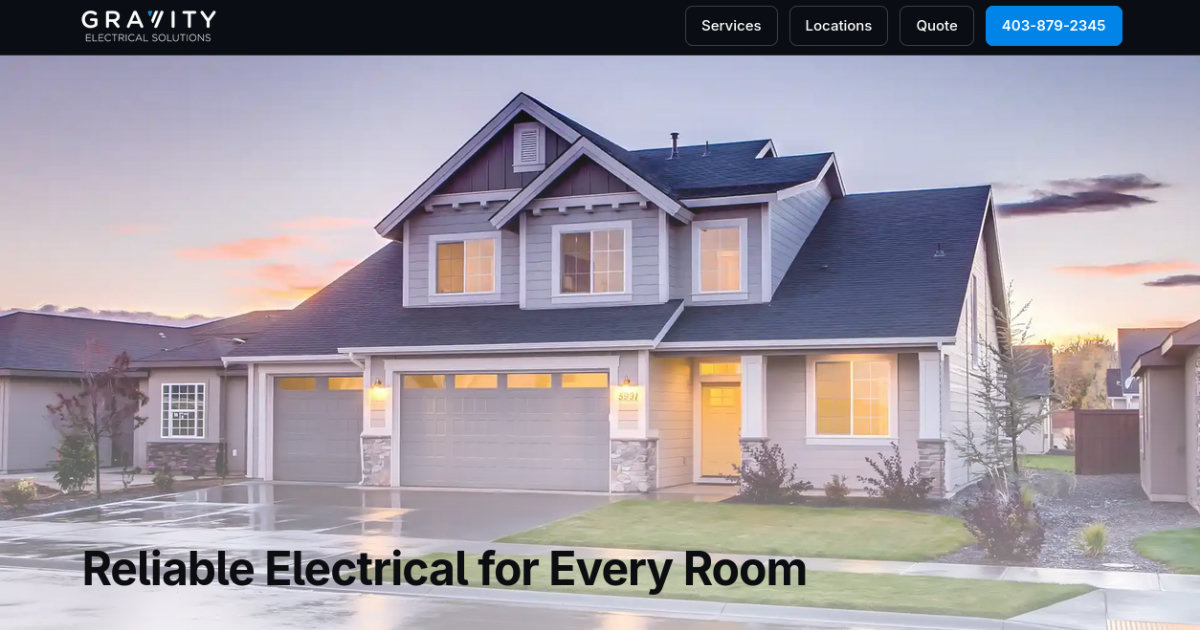 Calgary Electrician | Licensed Residential & Commercial | Gravity ...